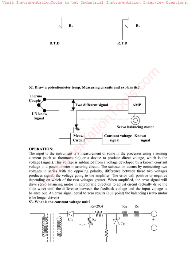 Instrumentation Interview Questions Download | PDF | Chemistry | Science