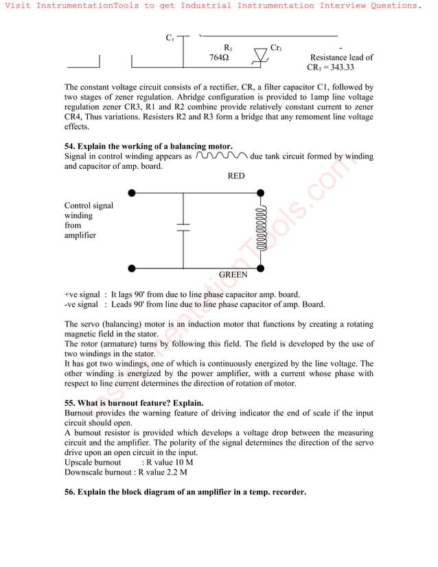 Instrumentation Interview Questions Download | PDF | Chemistry | Science