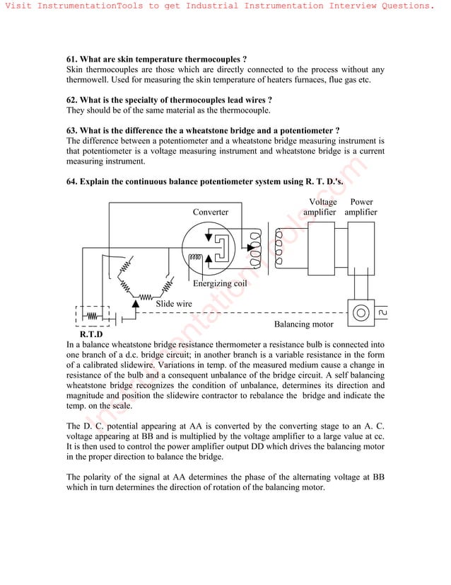 Instrumentation Interview Questions Download | PDF | Chemistry | Science