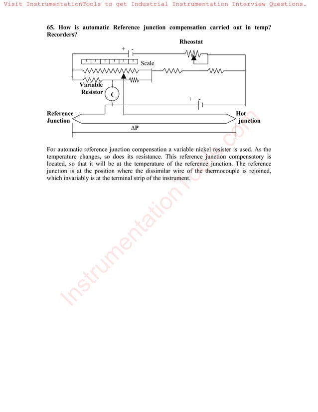 Instrumentation Interview Questions Download | PDF | Chemistry | Science