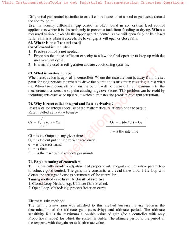 Instrumentation Interview Questions Download | PDF | Chemistry | Science