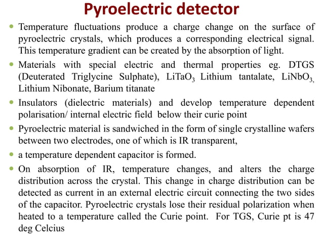 Instrumentation IR Spectroscopy: Detectors | PPTX | Chemistry | Science