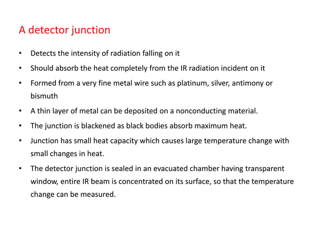 Instrumentation IR Spectroscopy: Detectors | PPTX | Chemistry | Science