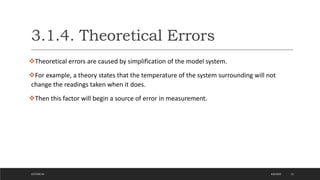 Lecture 04: Errors During the Measurement Process | PPT