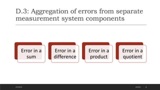 Lecture 04: Errors During the Measurement Process | PPT