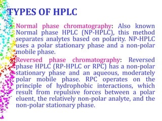 Instrumentation of HPLC, principle by kk sahu | PPTX