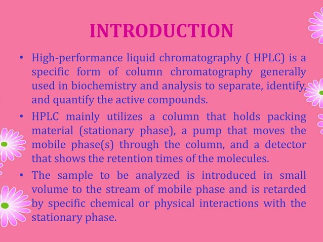 Instrumentation of HPLC, principle by kk sahu | PPTX