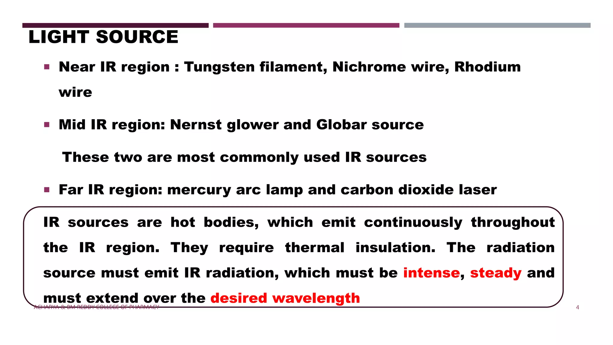 Instrumentation of infrared spectroscopy | PPTX