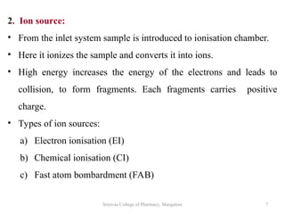 Instrumentation of mass spectroscopy. ppt | PPT