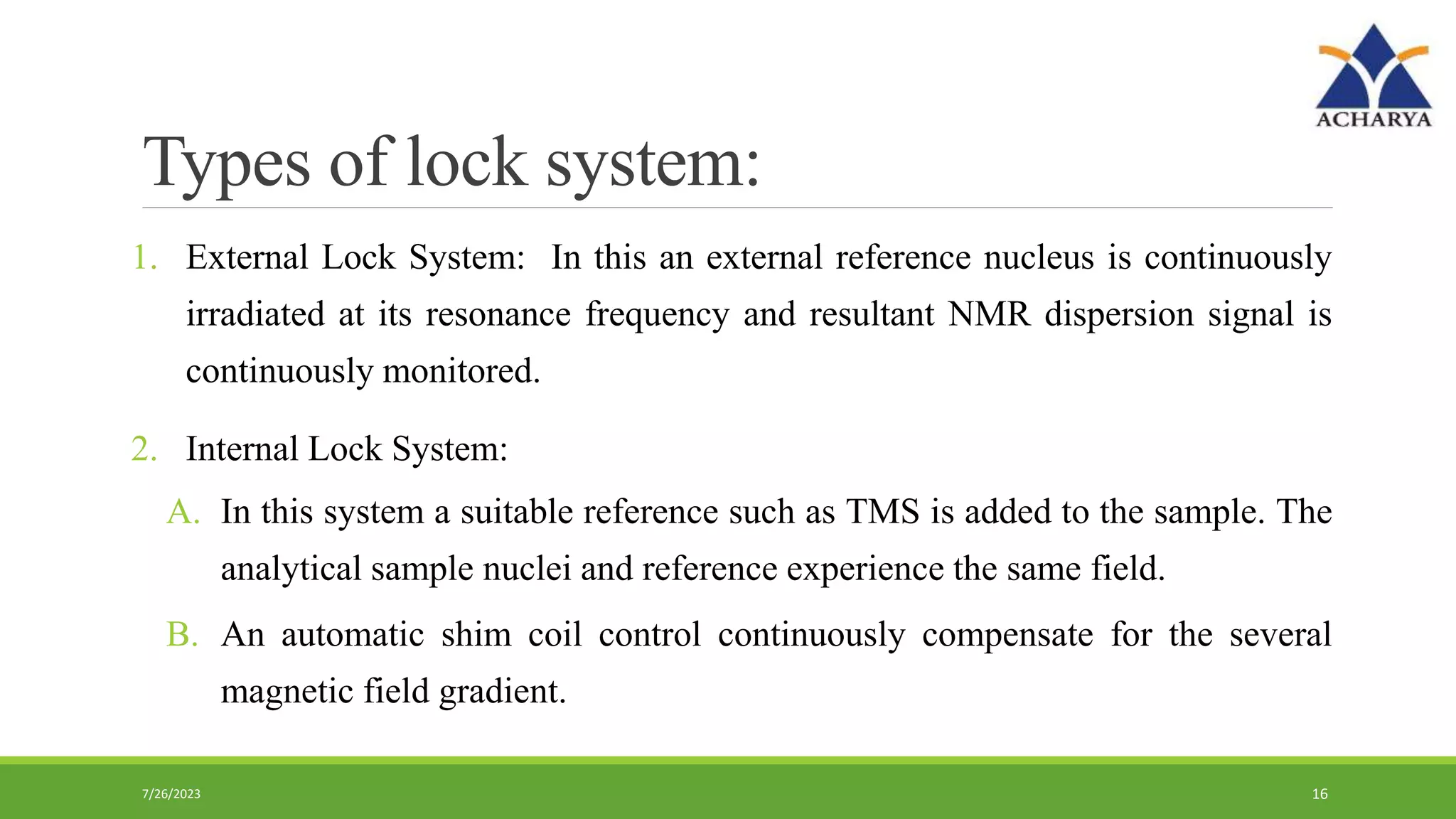 INSTRUMENTATION OF NMR SPECTROMETER.pptx