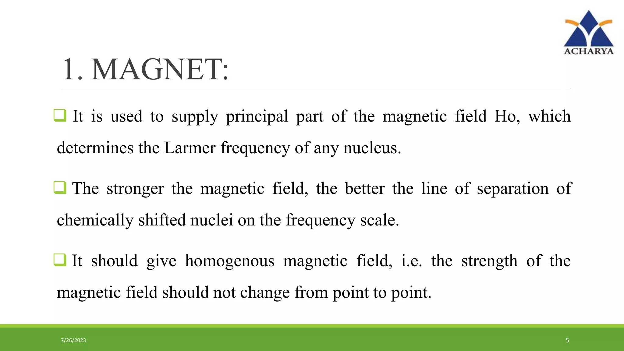 INSTRUMENTATION OF NMR SPECTROMETER.pptx