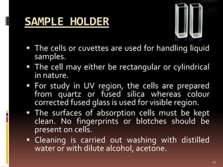 Instrumentation of uv visible spectroscopy | PPTX