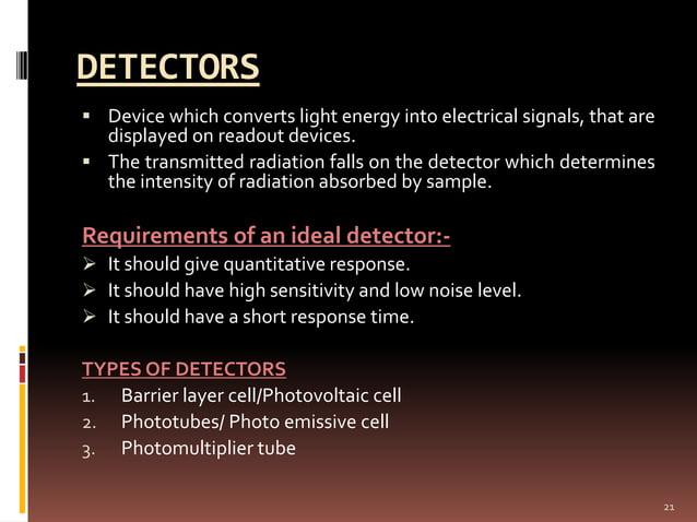 Instrumentation of uv visible spectroscopy | PPTX | Chemistry | Science