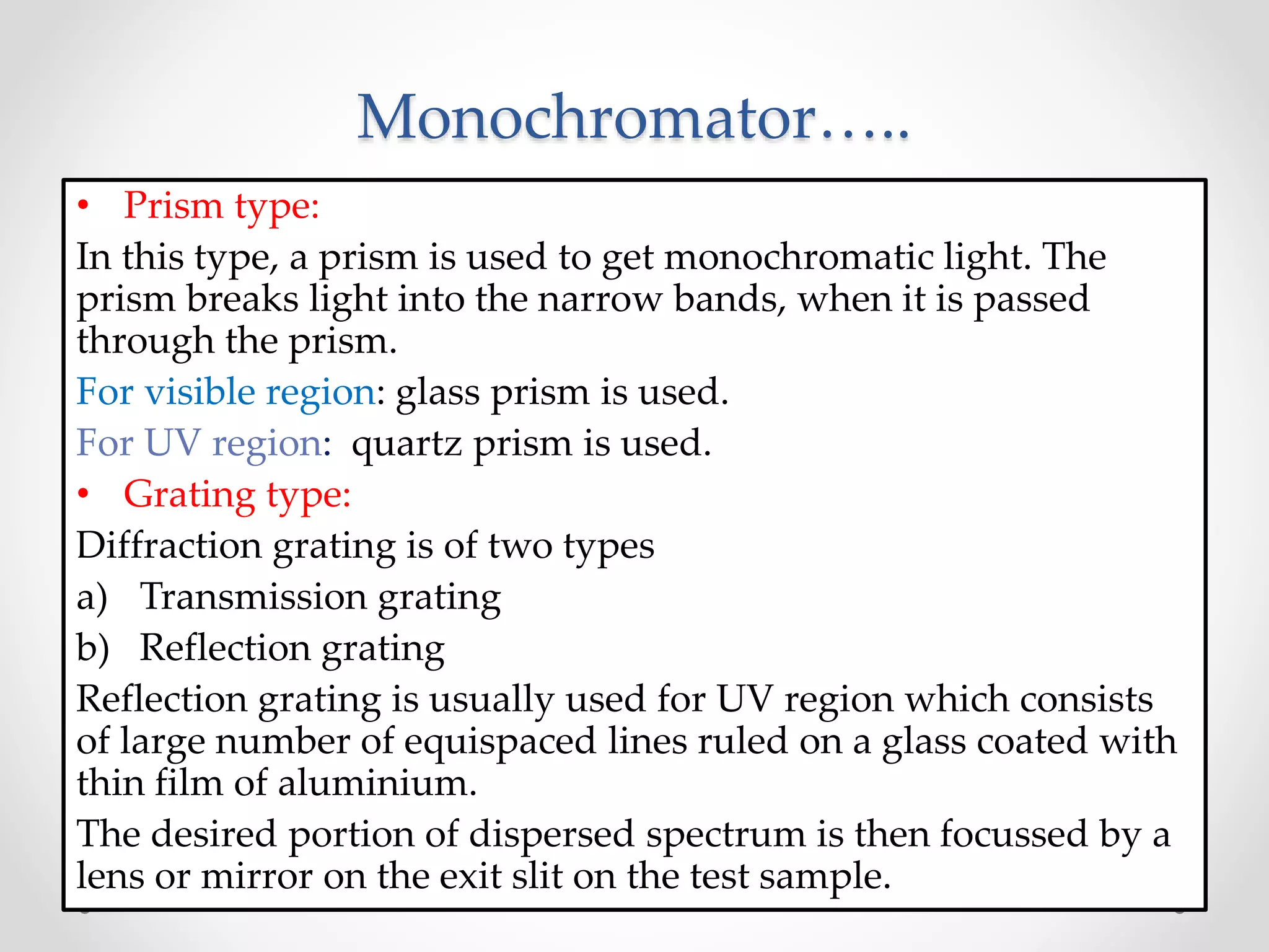 Instrumentation of uv visible spectroscopy | PPTX