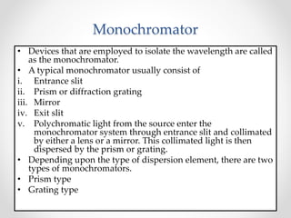 Instrumentation of uv visible spectroscopy | PPTX