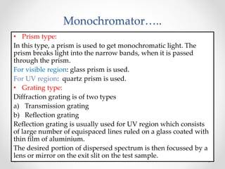 Instrumentation of uv visible spectroscopy | PPTX
