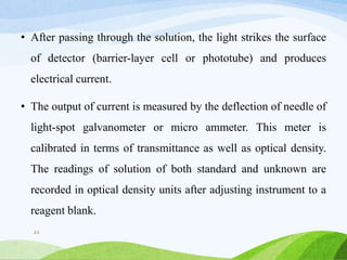 Instrumentation of uv spectroscopy | PPTX