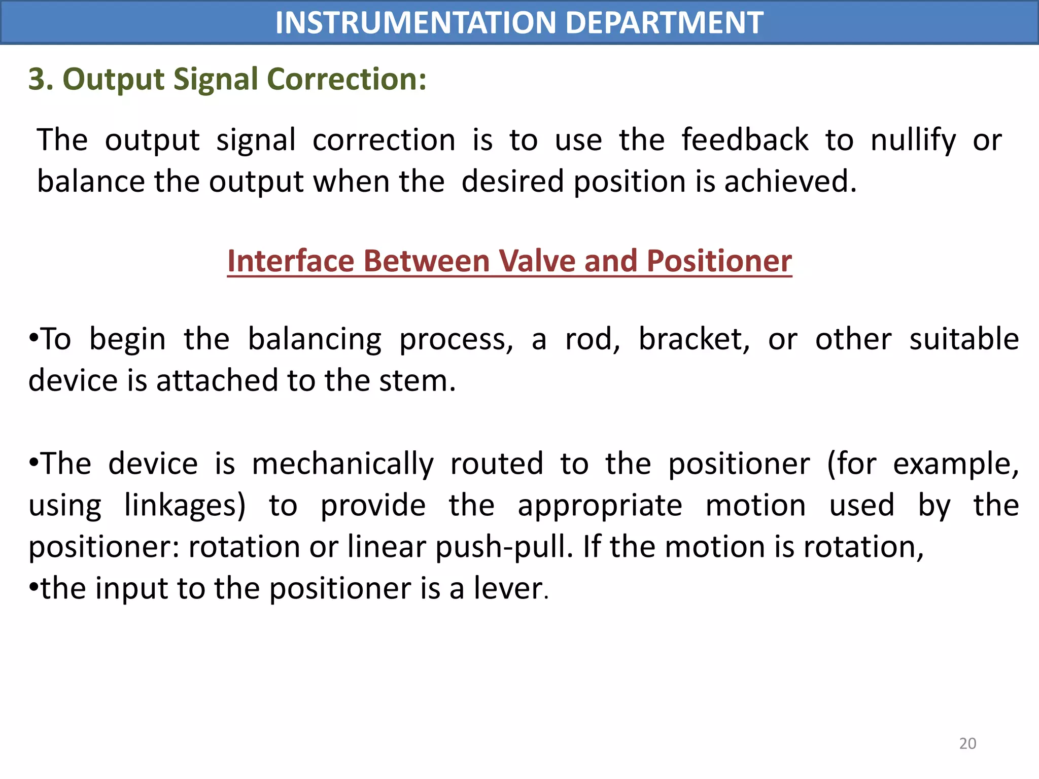 Instrumentation positioner presentation | PDF