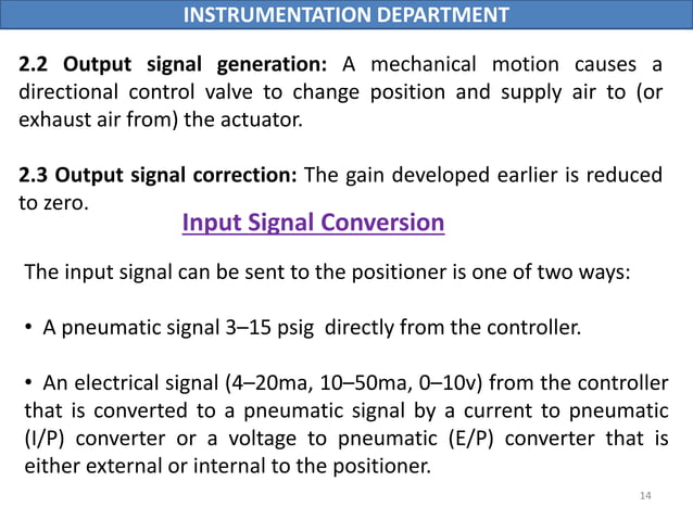 Instrumentation positioner presentation | PDF