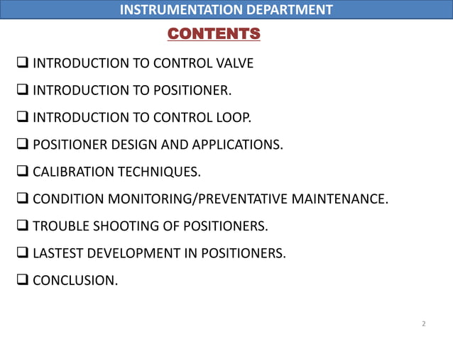 Instrumentation positioner presentation | PDF