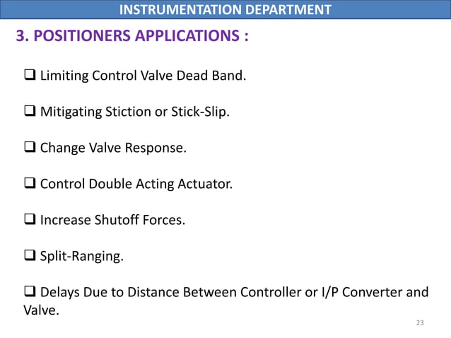 Instrumentation positioner presentation | PDF