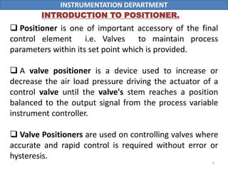 Instrumentation positioner presentation | PDF