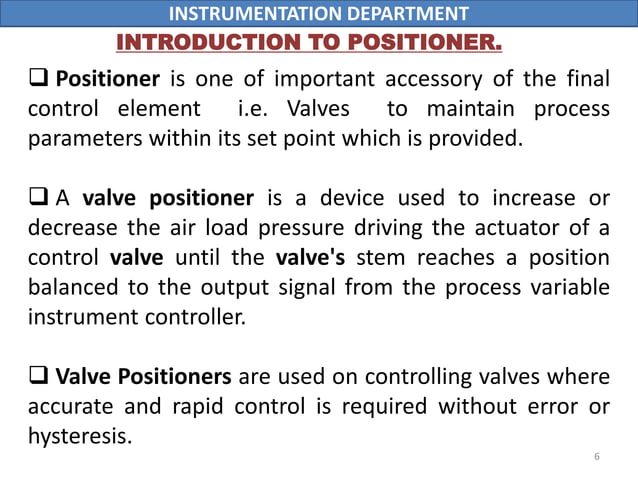 Instrumentation positioner presentation | PDF