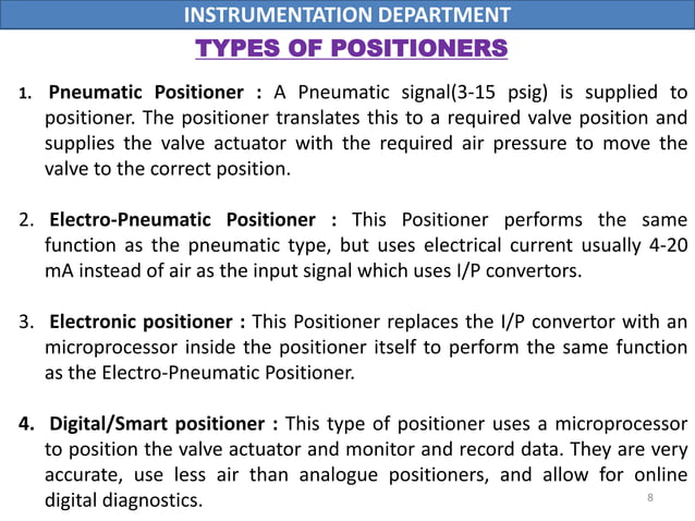 Instrumentation positioner presentation | PDF