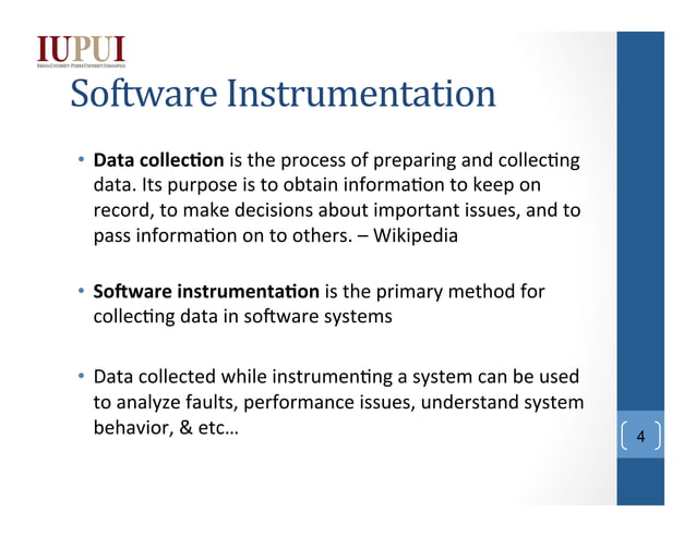Instrumentation of Software Systems | PPT