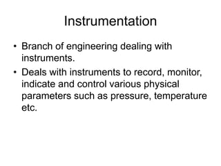 Instrumentation system | PPT