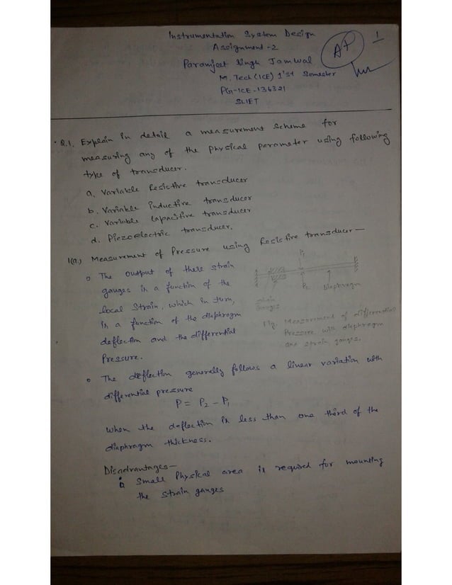 Instrumentation System Design | Assignment | PDF