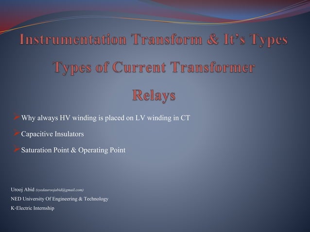 Instrumentation transformers, Types of Instrumentation Transformer ...