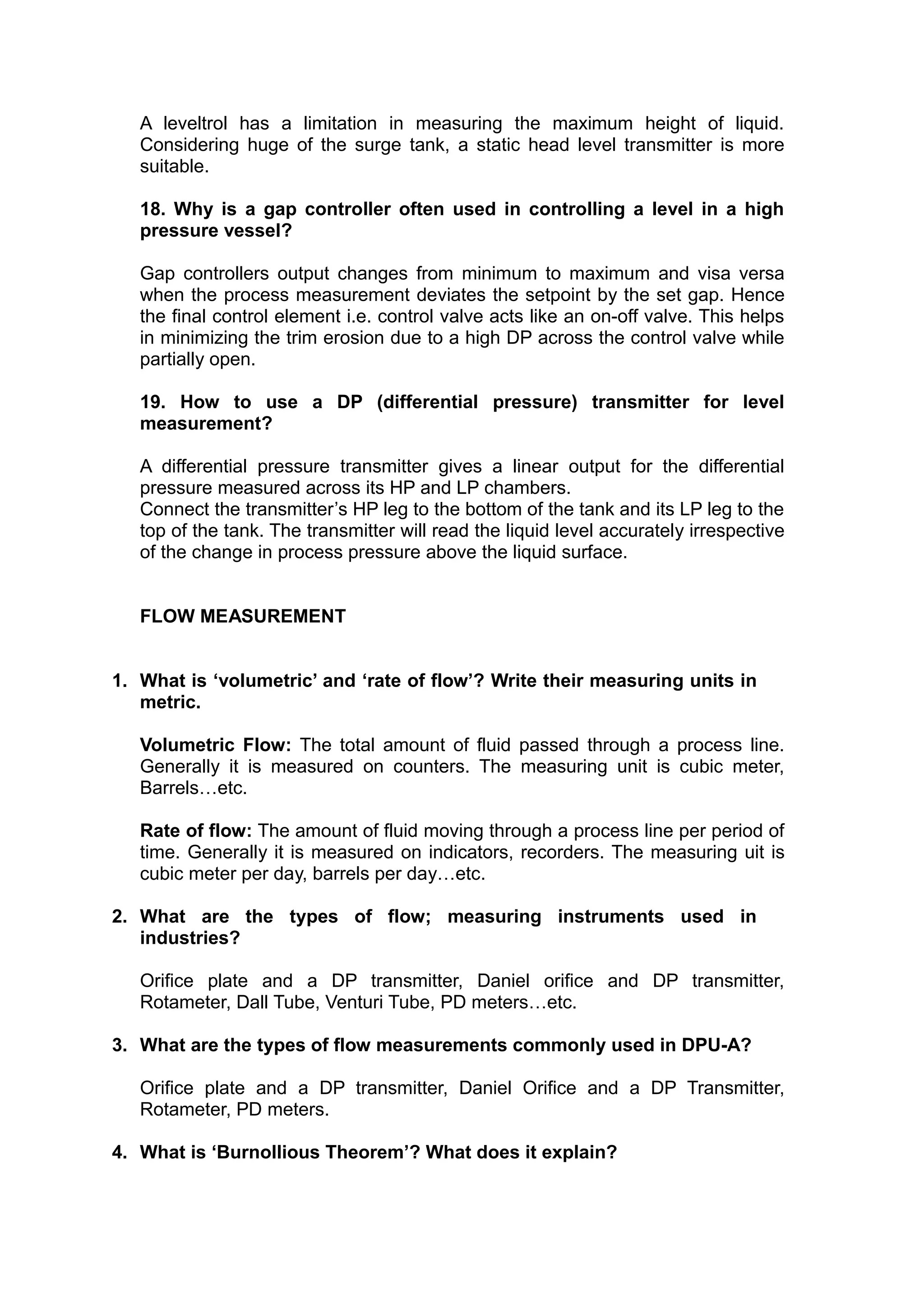 Basic Instrument Presentation ( pressure ) | PDF