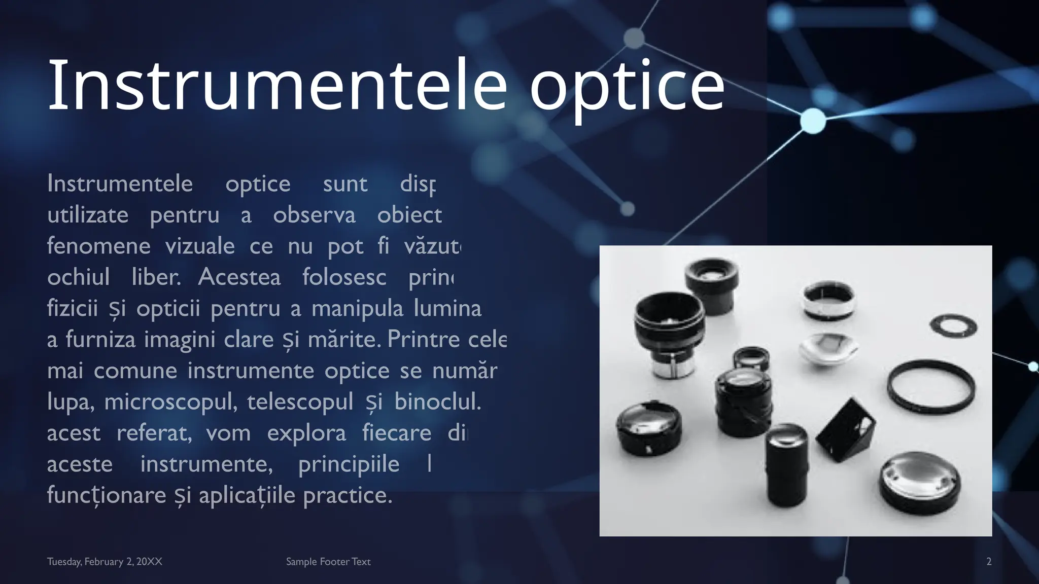 Proiect fizica Instrumente optice prezentare succinta | PPTX
