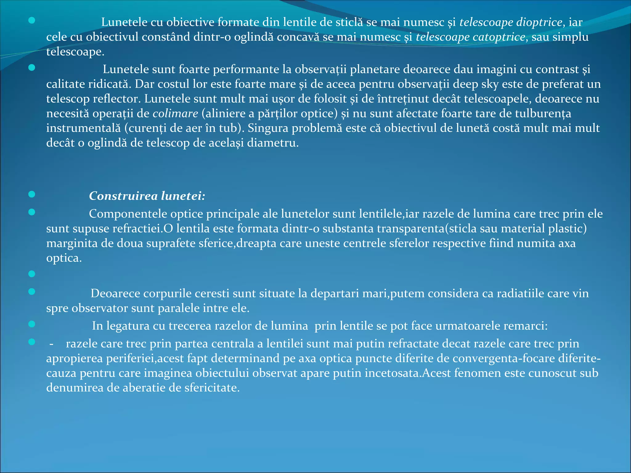 Instrumente optice luneta ( fizica ) | PPT