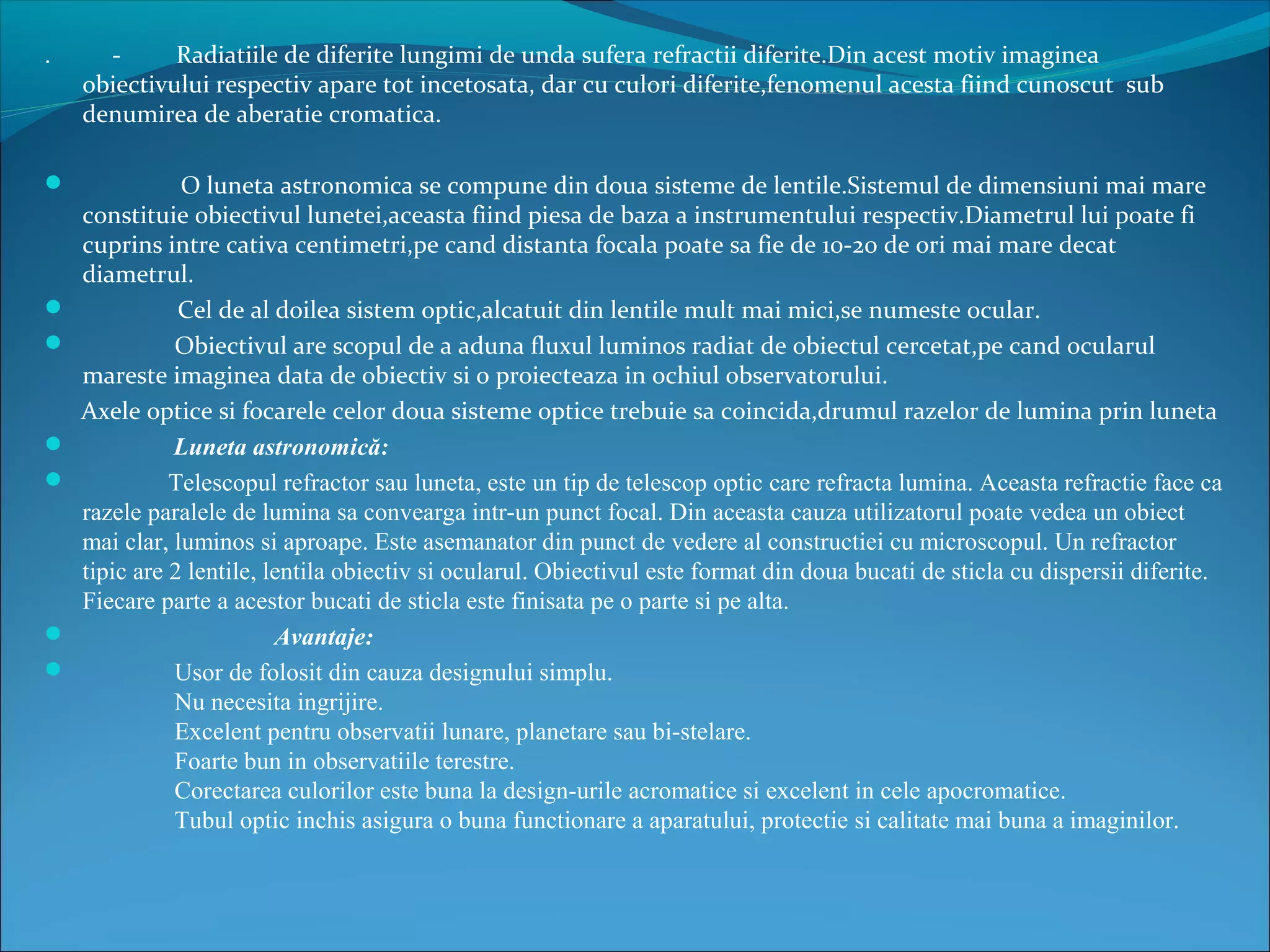 Instrumente optice luneta ( fizica ) | PPT