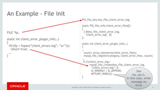 Instrumenting plugins for Performance Schema | PPT