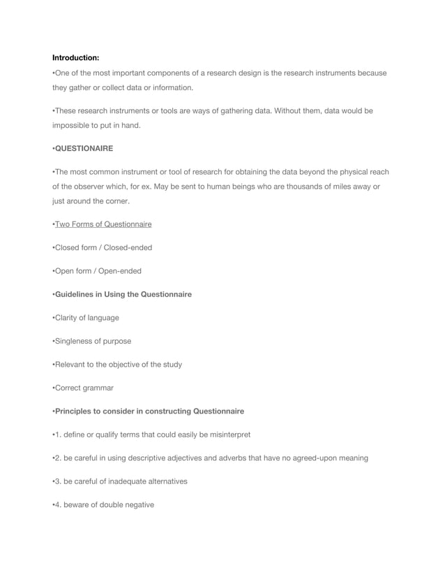 Instrument in research | PDF