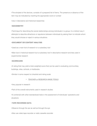 Instrument in research | ODT | Educational Assessment | Education