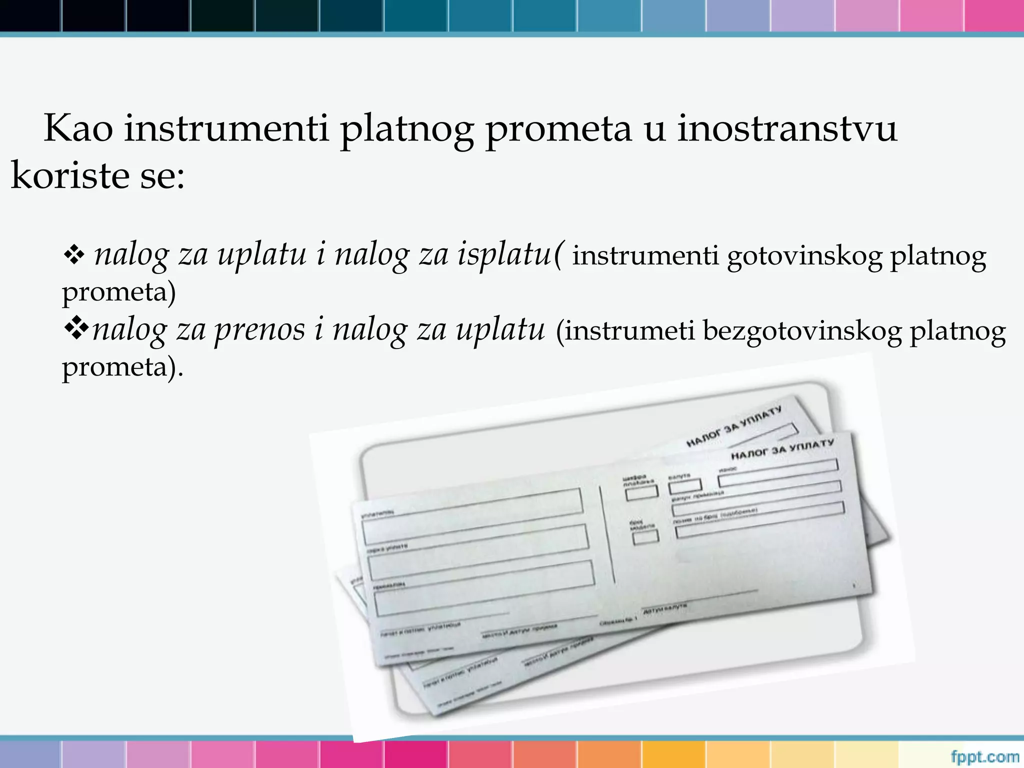 Instrumenti platnog prometa ppt | PPTX