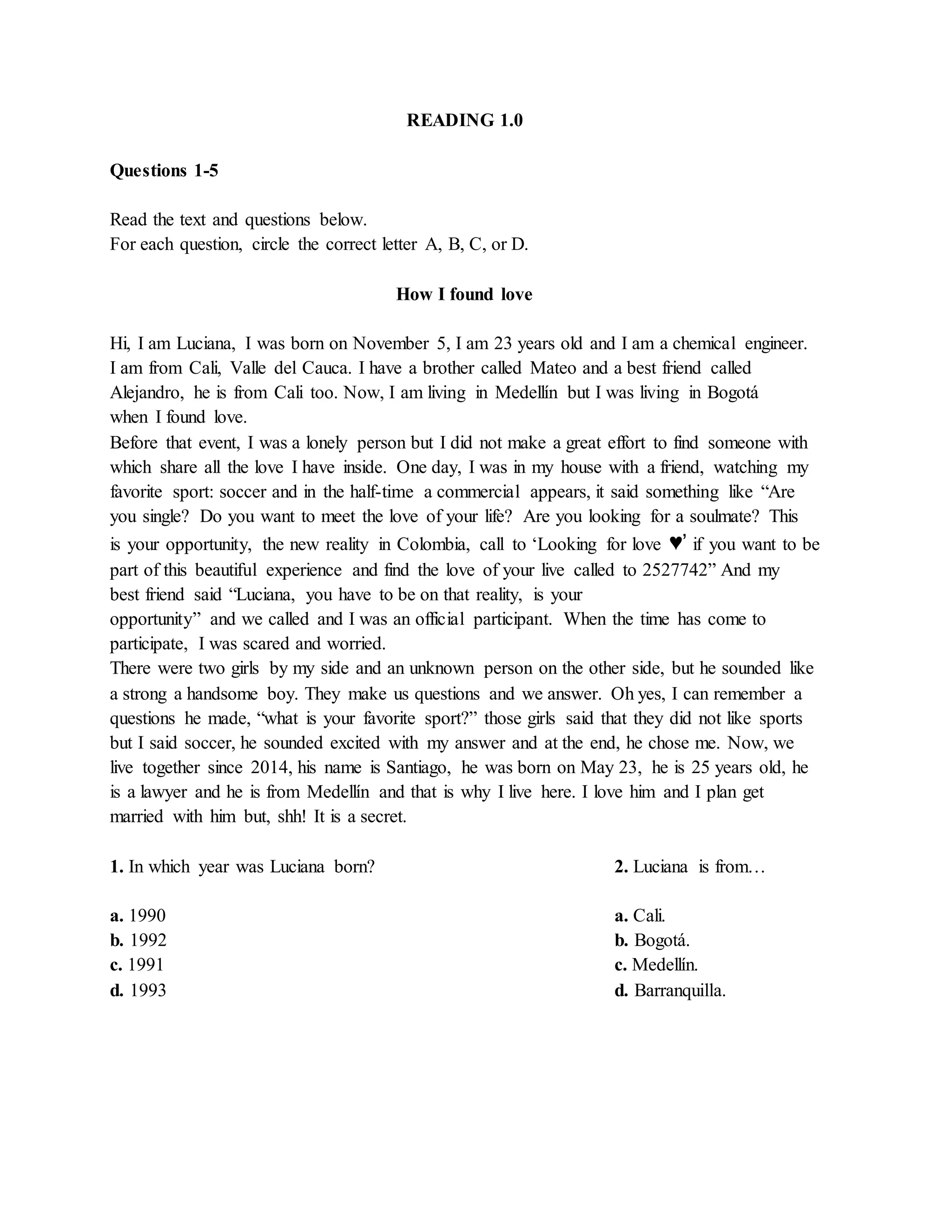 Instrumento | DOCX | Dating | Family and Relationships