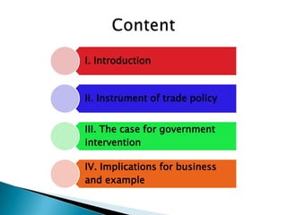 Instrument of trade policies | PPTX