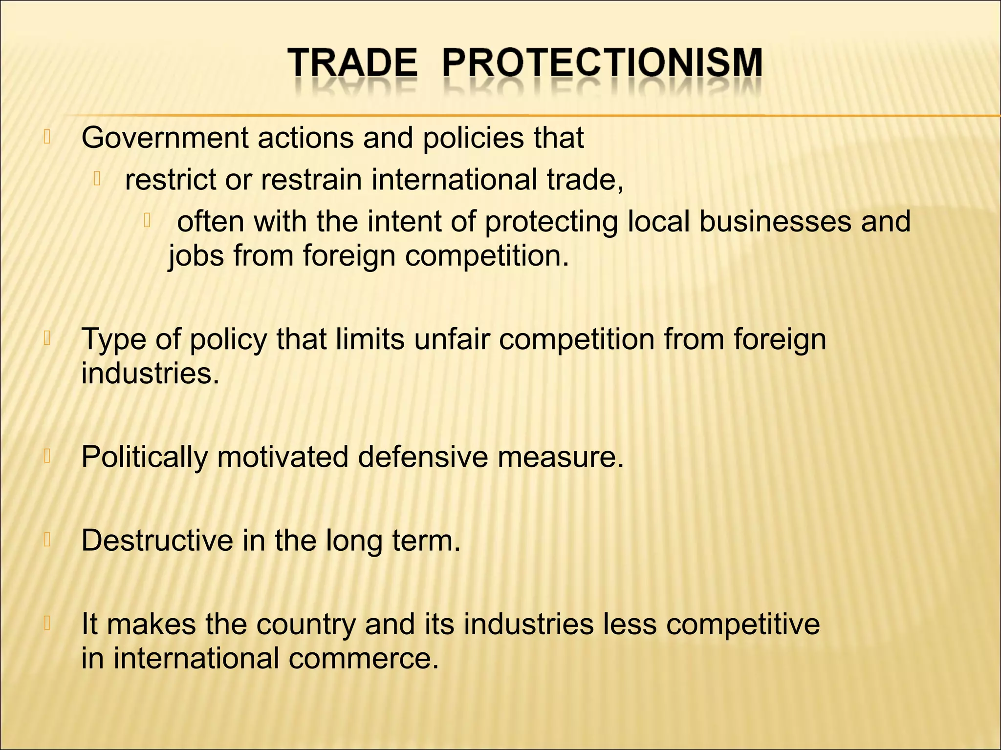 Instrument of trade policy | PPT