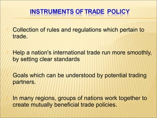 Instrument of trade policy | PPT