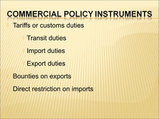 Instrument of trade policy | PPT