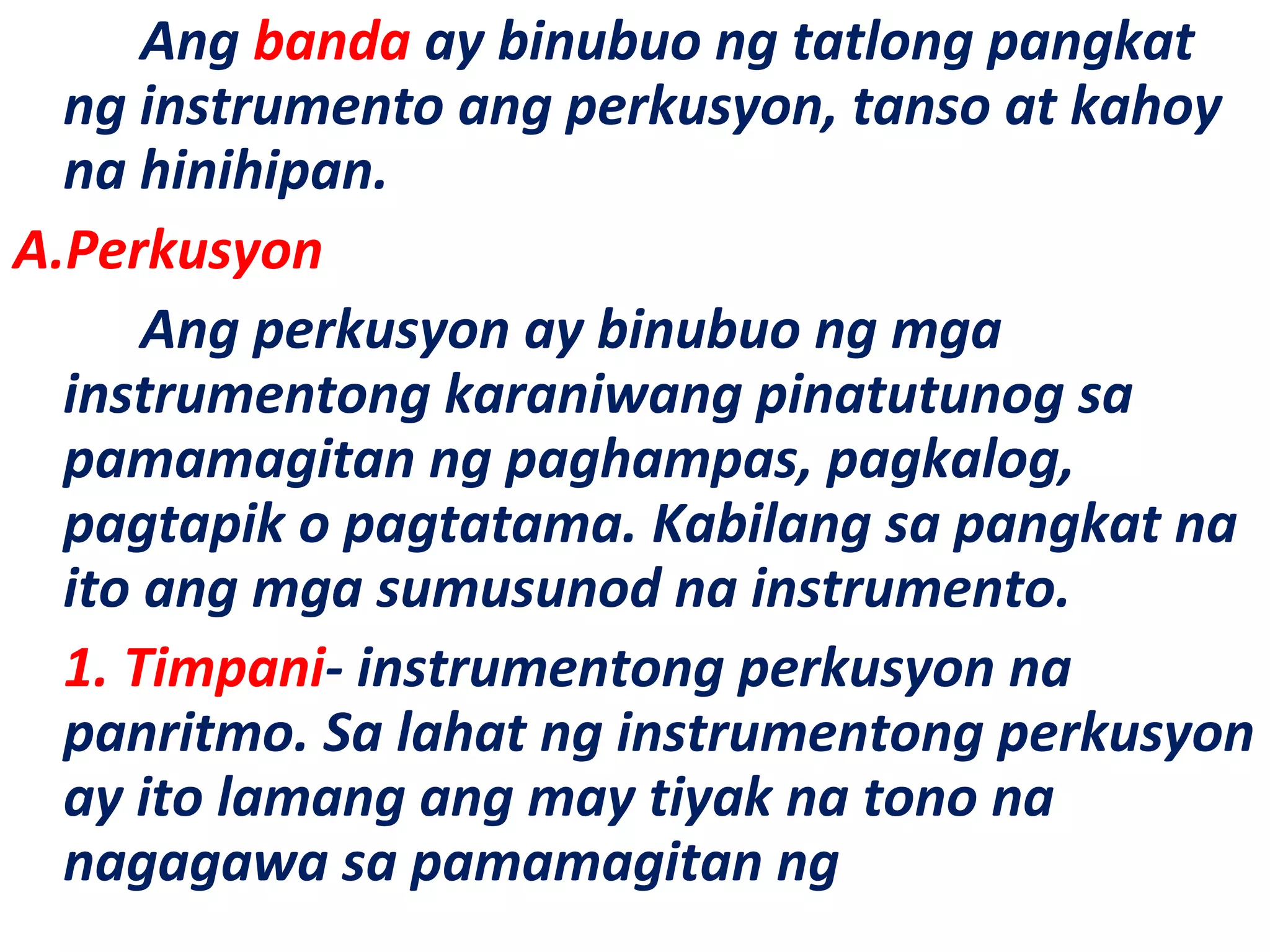 Instrumentong banda | PPT