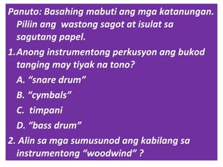 Instrumentong banda | PPT