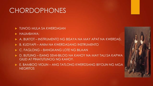 Mga katutubong instrumento ng Pilipinas | PPT | Music | Entertainment
