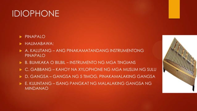 Mga katutubong instrumento ng Pilipinas | PPT | Music | Entertainment
