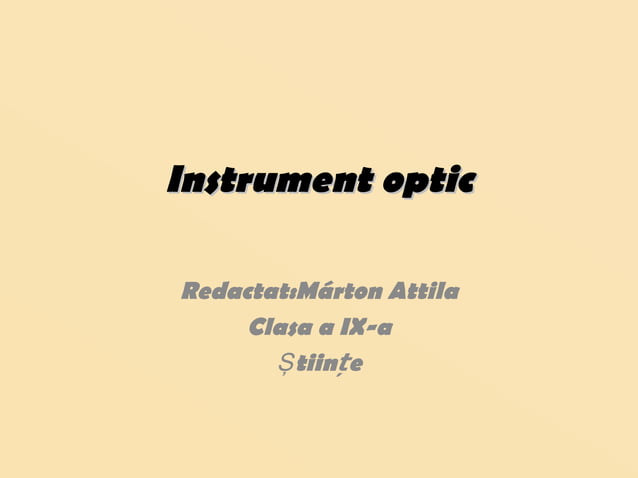 Instrument optic | PPT